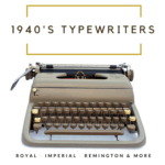 1940's Typewriters for Sale, My Cup Of Retro Typewriter Shop