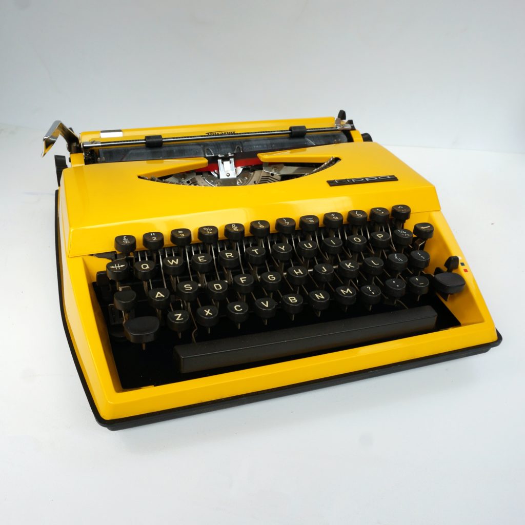 Yellow Triumph Tippa Typewriter For Sale - My Cup Of Retro Typewriters