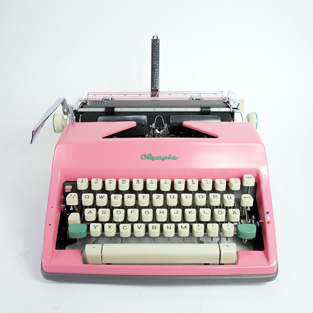 Pink Typewriter, Olympia SM8 For Sale - My Cup Of Retro Typewriter Store
