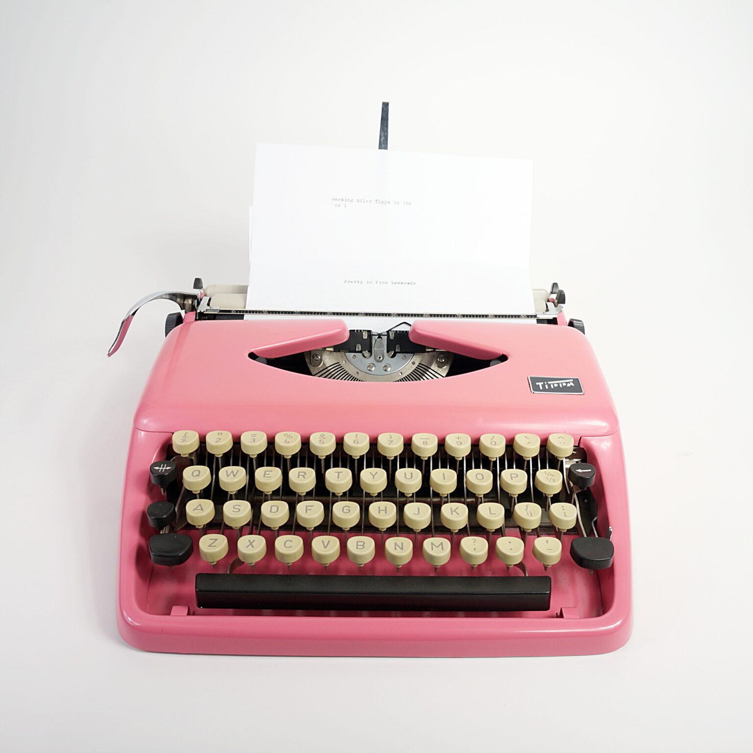 Pink Tippa Typewriter for sale - My Cup Of Retro Typewriter Shop