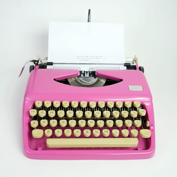 Retro Pink Tippa Typewriter for sale - My Cup Of Retro Typewriter Shop
